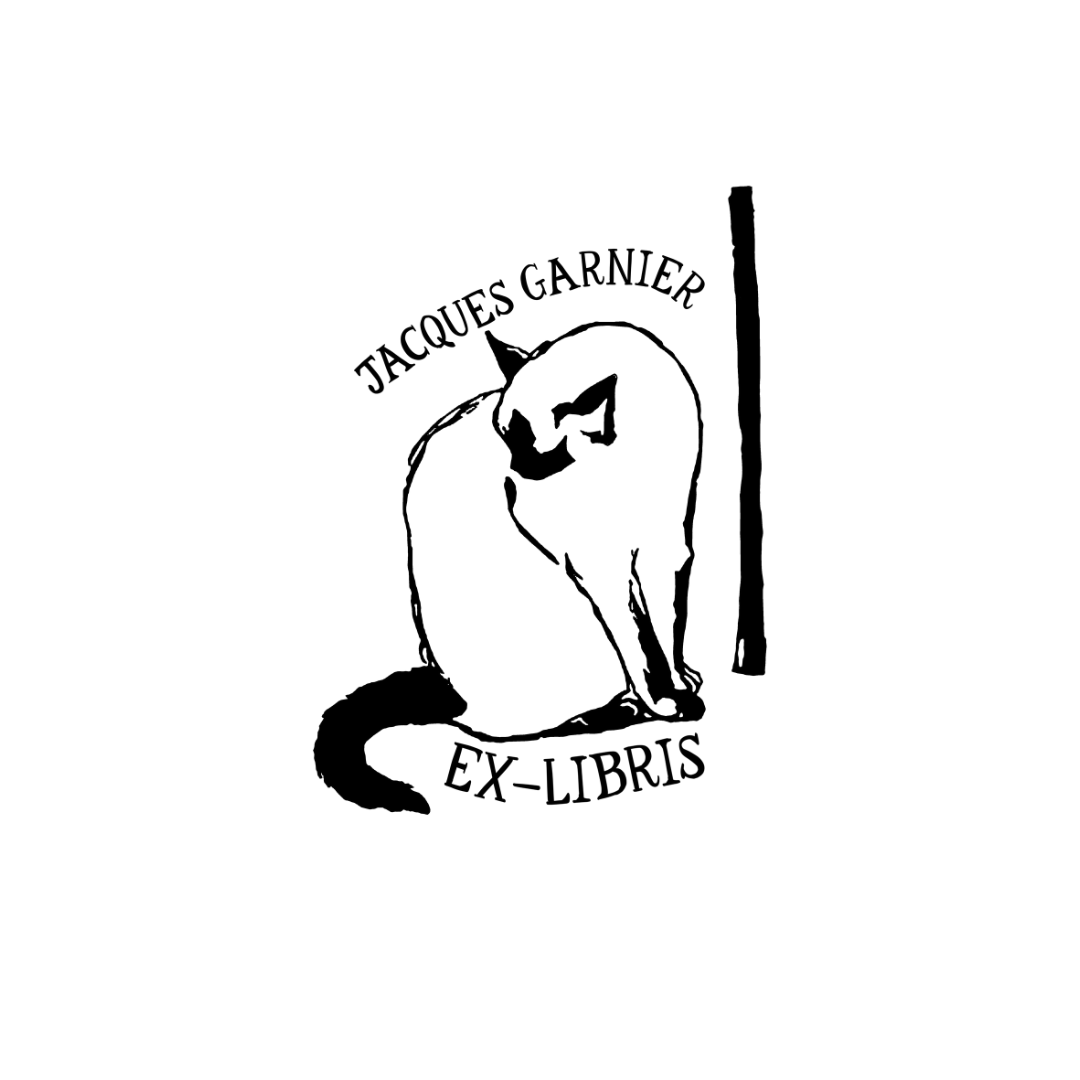Personalized Ex-Libris Stamp with cat - Living room cat – Ex-Libris Paris