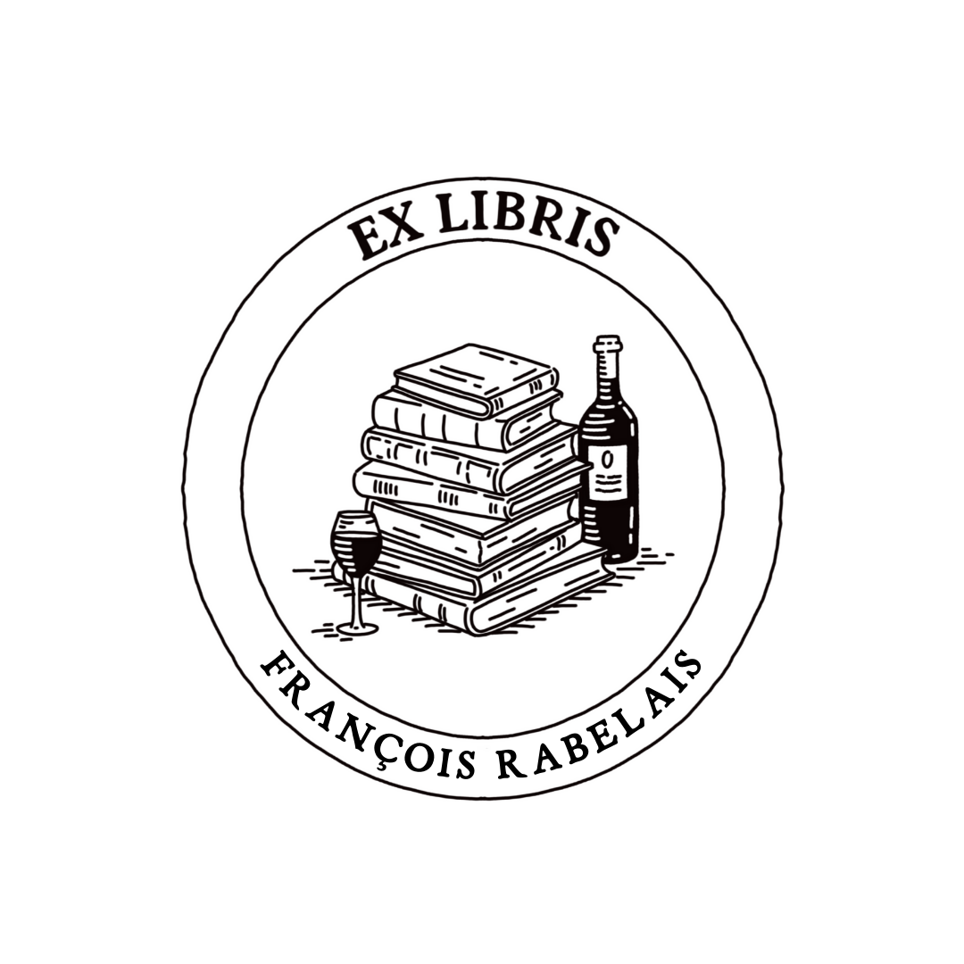 Ex-Libris Livre & Vin – Tampon personnalisé pour lecteur – Ex-Libris Paris